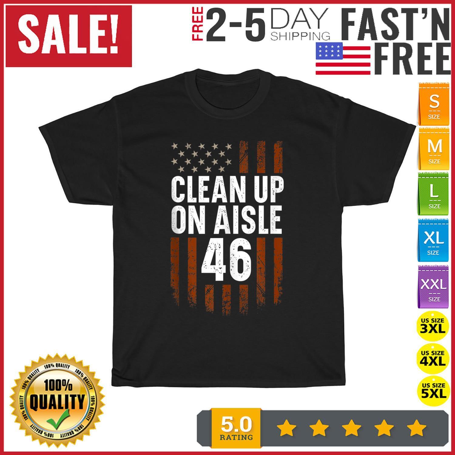 Patriotic American Flag Vintage USA Clean Up On Aisle Vintage T Shirt ...