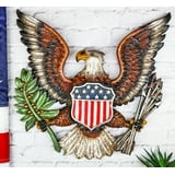 Patriotic American Great Seal Bald Eagle With Olive Branch And Arrows ...