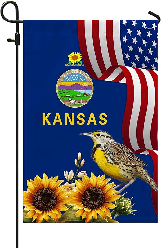 Patriotic American Kansas State Flags - House Flag, Decorations For ...
