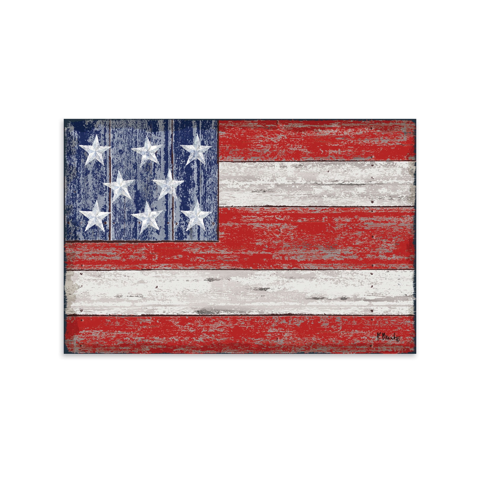 Patriotic American Red, White, & Blue Flag Adult Decor; 1 - 18" x 12 ...