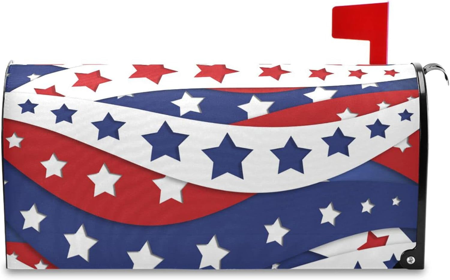 Patriotic American Stars Mailbox Covers Magnetic Memorial Day 4th of July Mailbox Cover Wraps ...