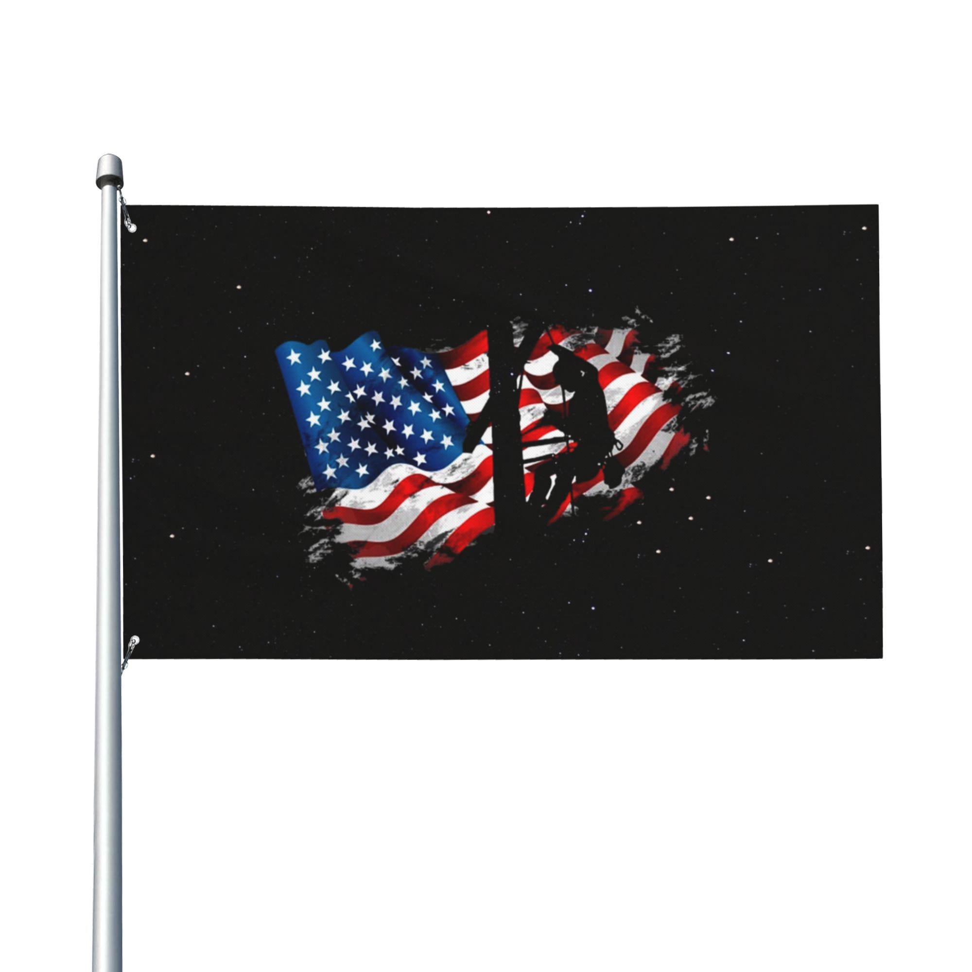 Patriotic American USA Lineman Flag Home Garden Flag Banner Breeze ...