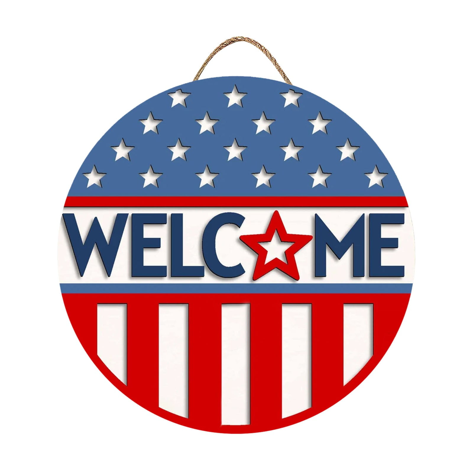 Patriotic Americana door sign Front Door wreath welcome for classroom ...