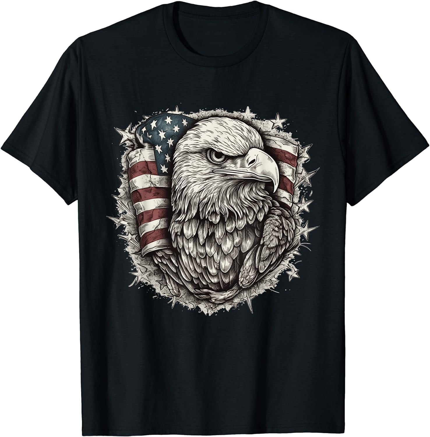Patriotic Bald Eagle 4th Of July Men USA American Flag T-Shirt T-shirts - Walmart.com