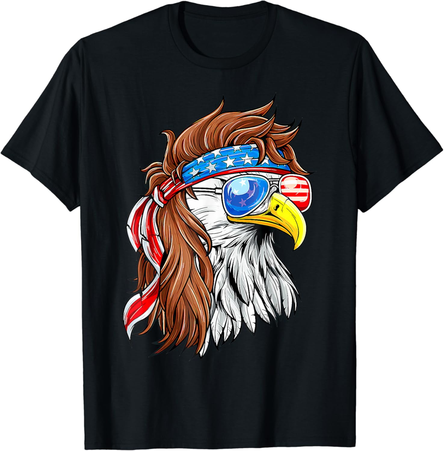 Patriotic Bald Eagle Mullet Usa American Flag 4Th Of July T-Shirt Unisex S-5XL Hot Trending ...