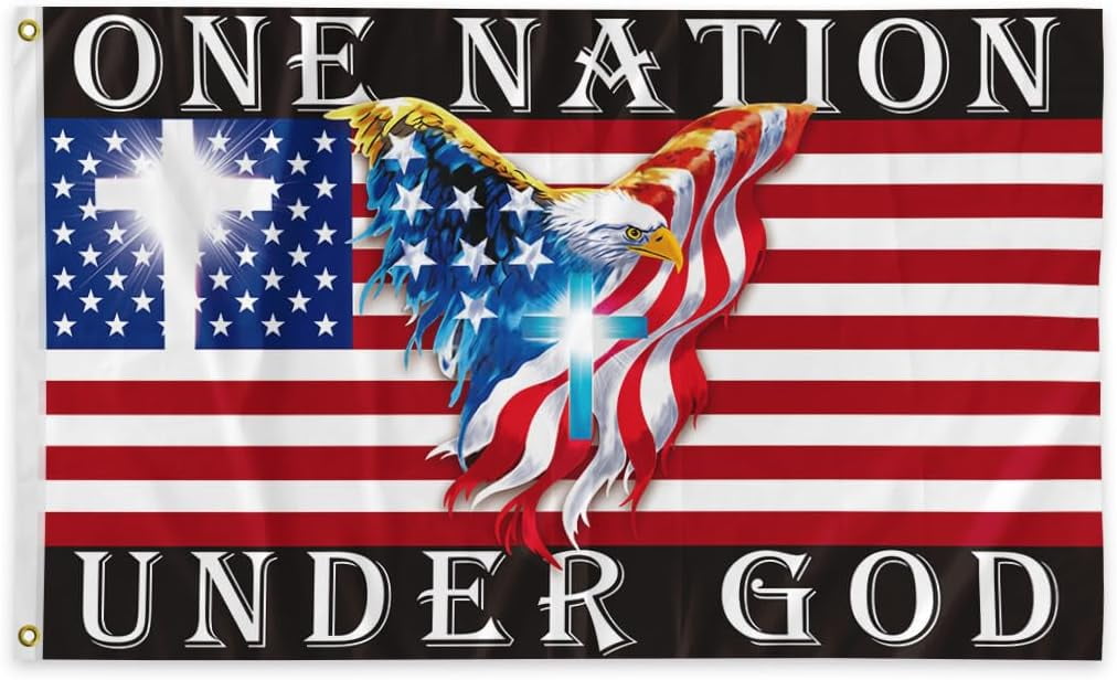 Patriotic Banner Flag The One Nation Under God Flag，3x5 Feet Flag ...