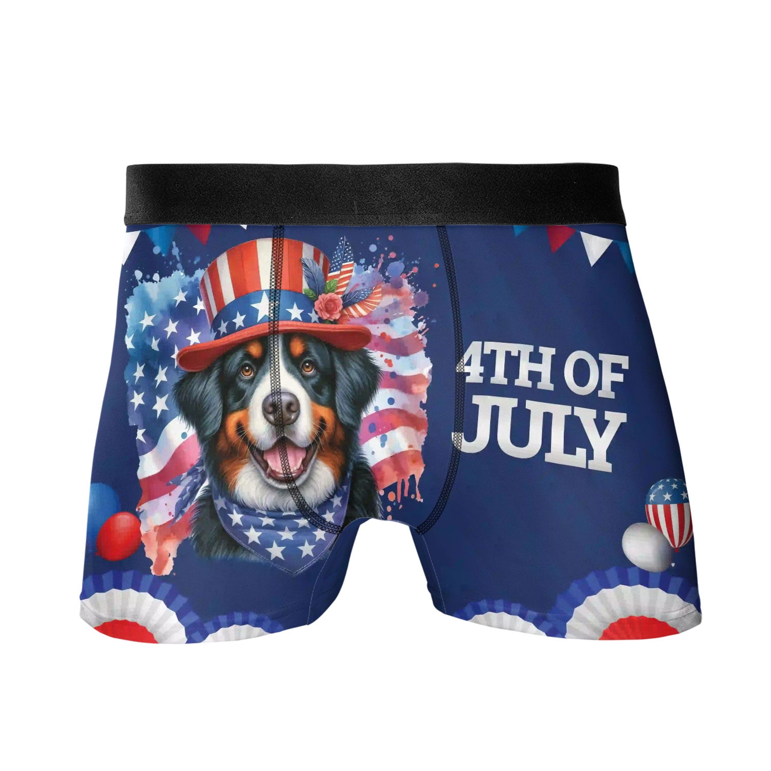 Patriotic Bernese Mountain Dog Celebrates 4th of July All Over Print ...