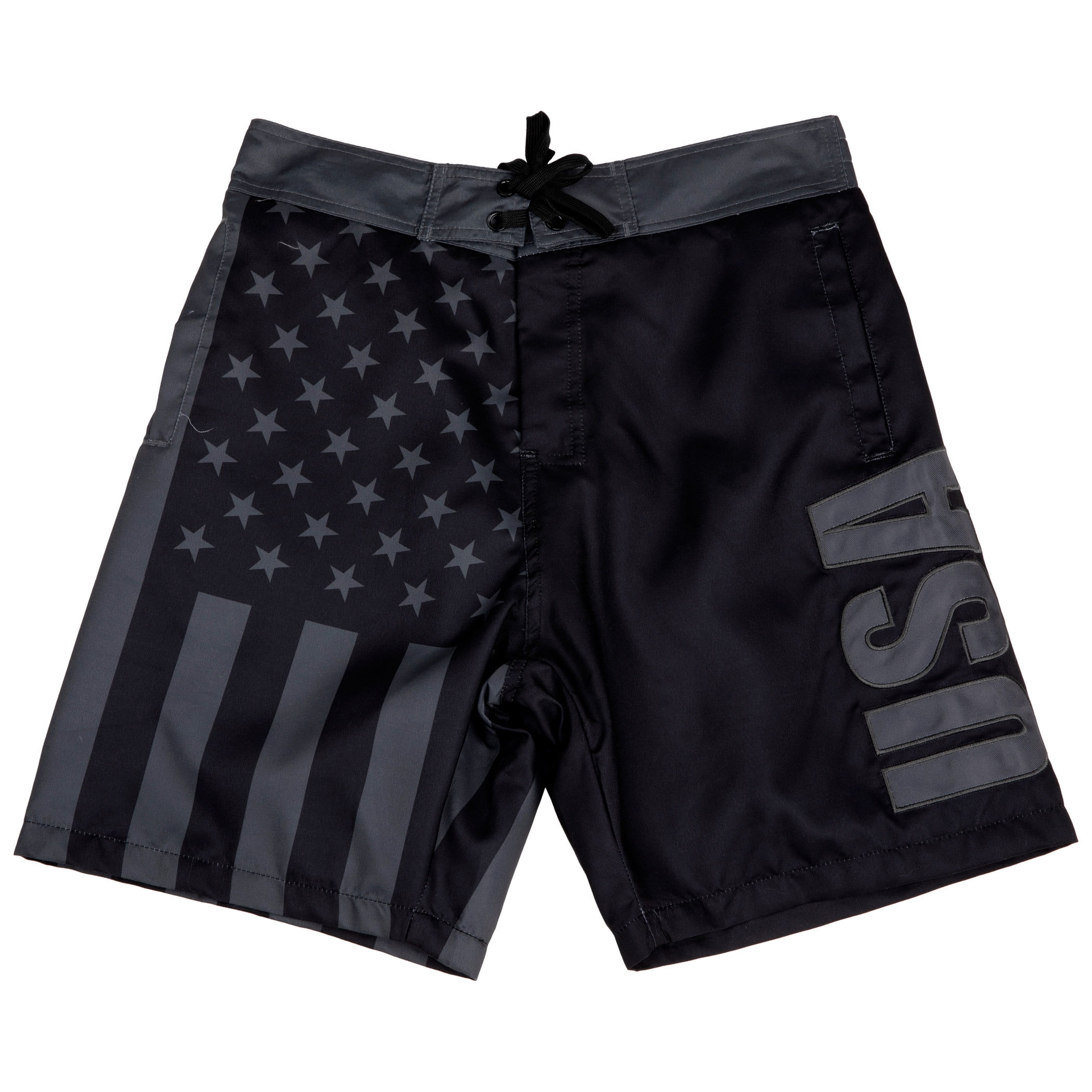 Patriotic Blackout American Flag Swim Trunks-Large - Walmart.com