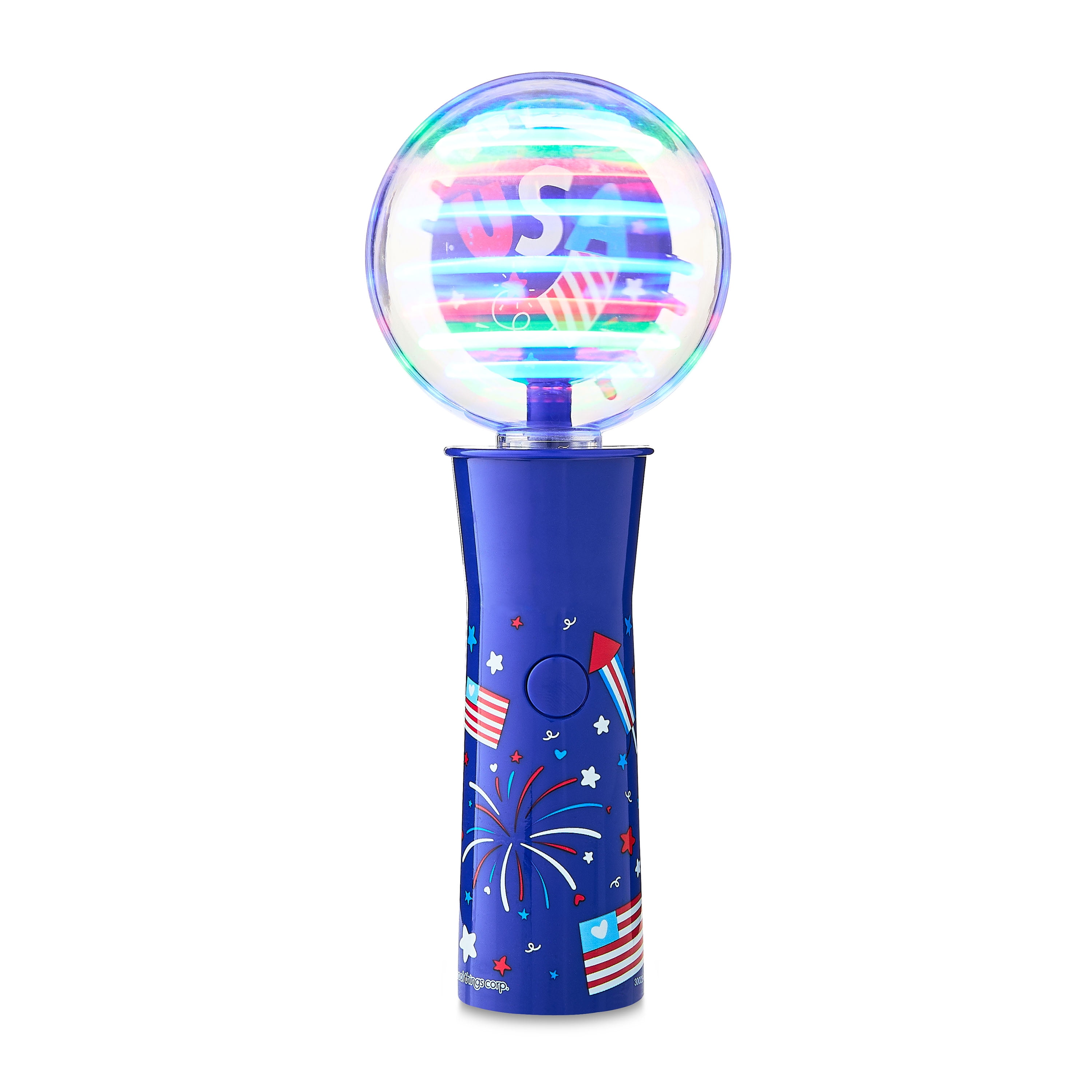 Patriotic Blue Plastic Jumbo Light-up Spinner Toy Party Favor by Way To ...