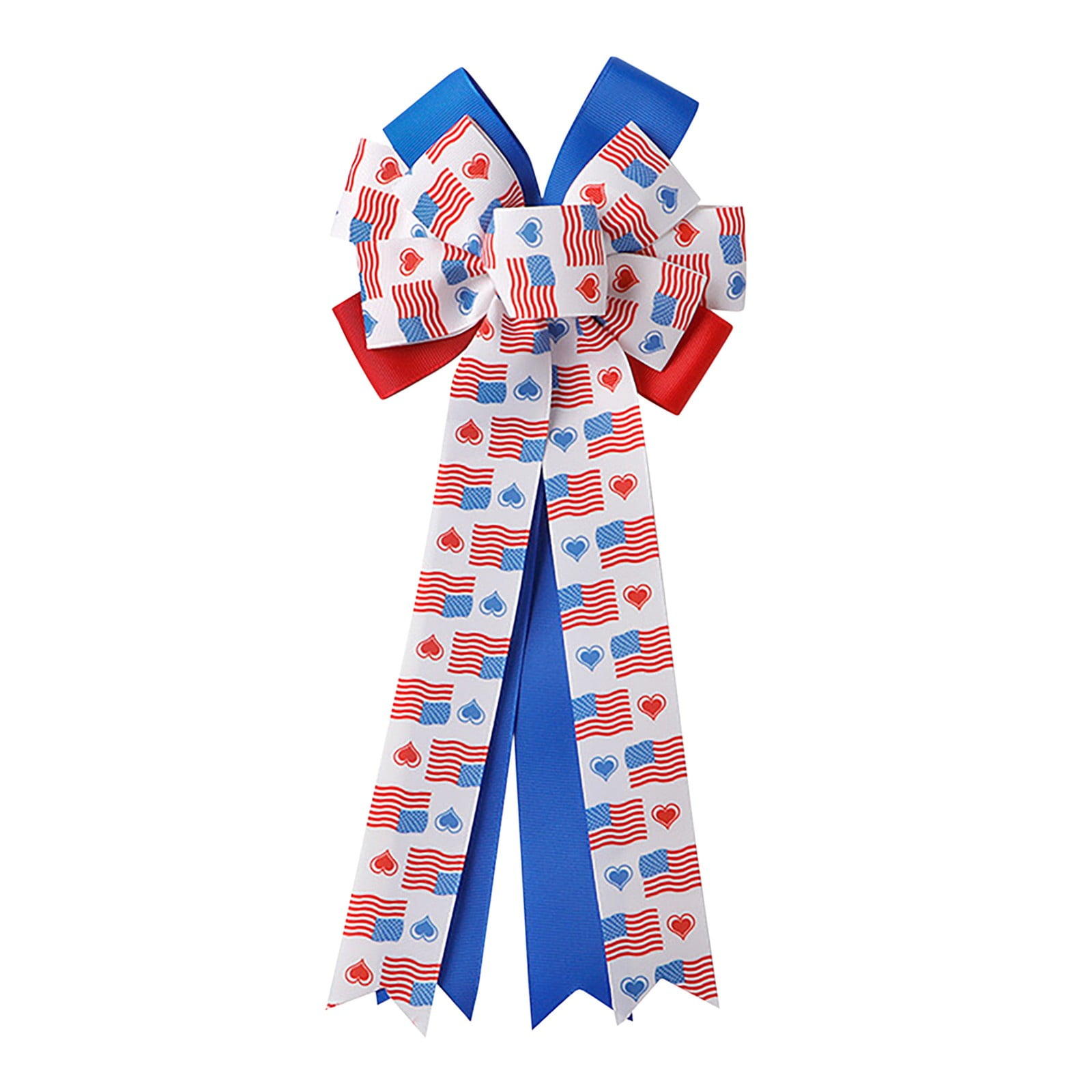 Patriotic Bow Independence Day Large Patriotic Wreath Imitation Hemp ...