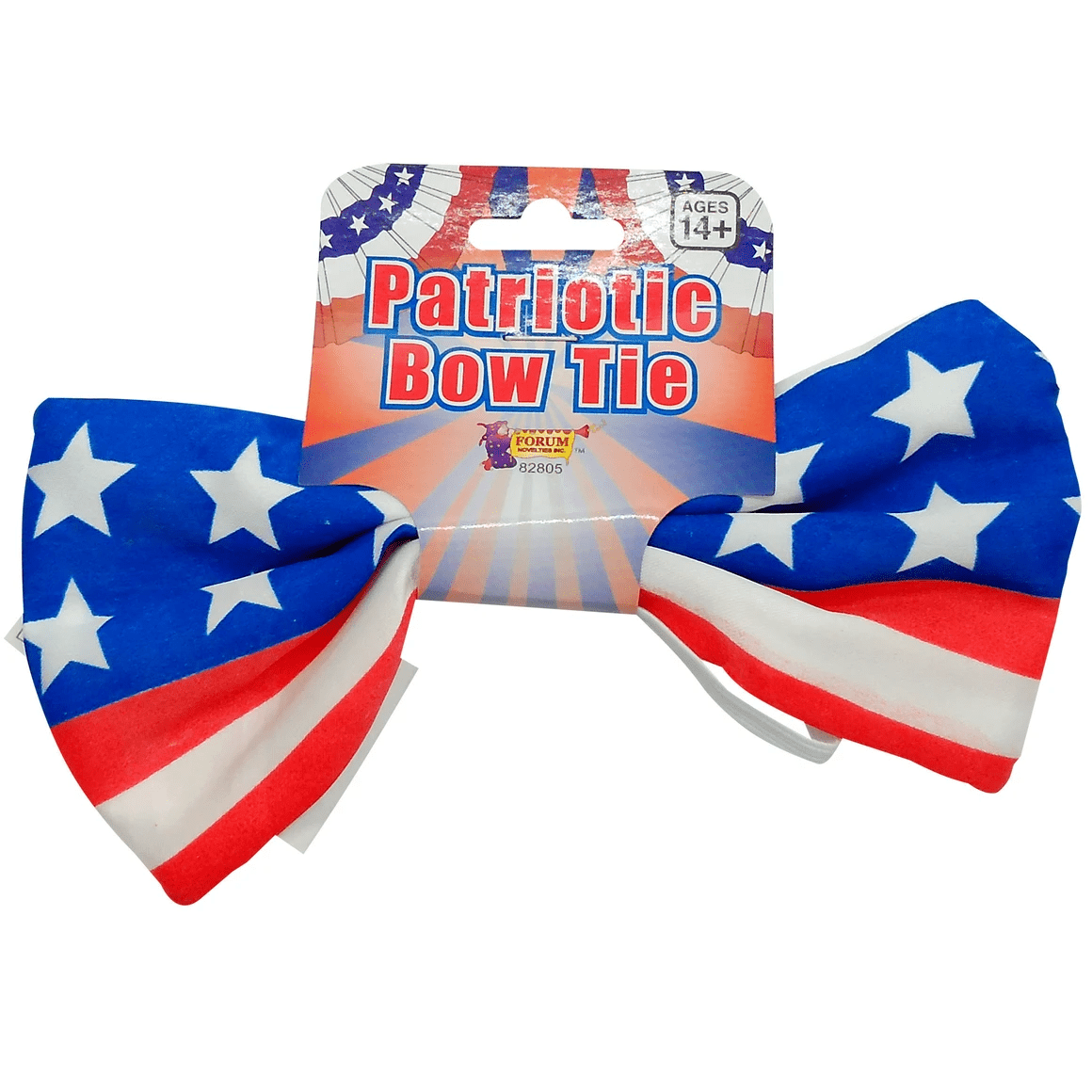 Patriotic Bowtie with Stretch Neck Strap, Red, White, Blue USA Colors ...