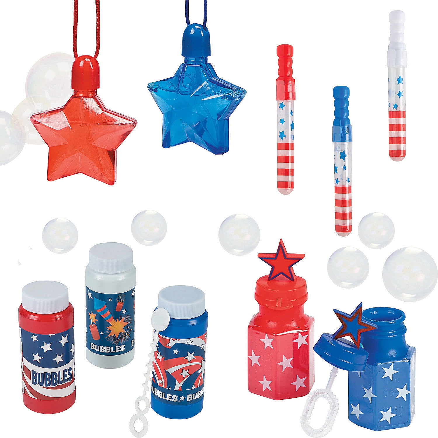 Patriotic Bubble Bottle Assortment Kit Bulk 84 Pc - Walmart.com