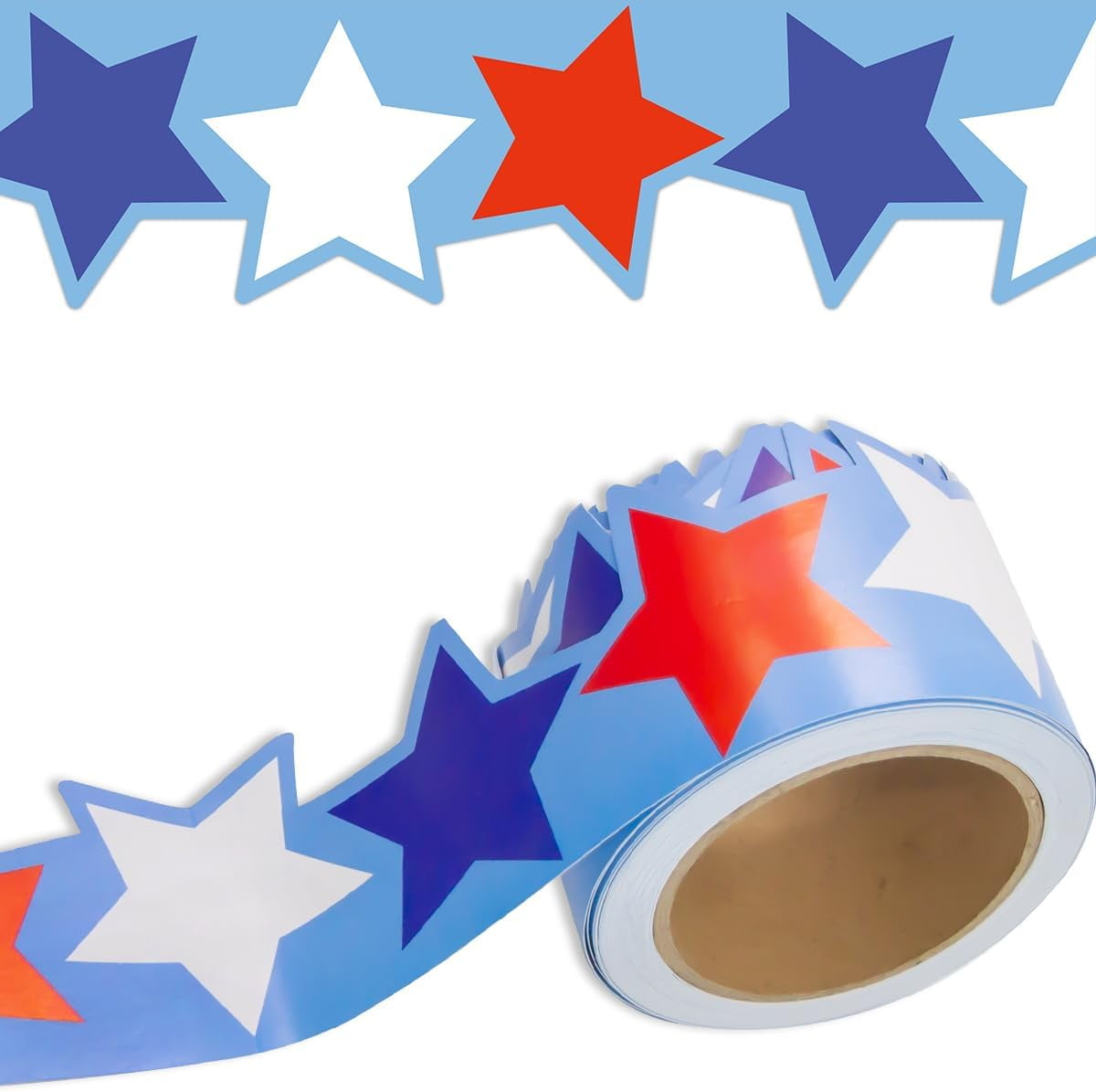 Patriotic Bulletin Board Border Red White Blue Star Border Classroom ...