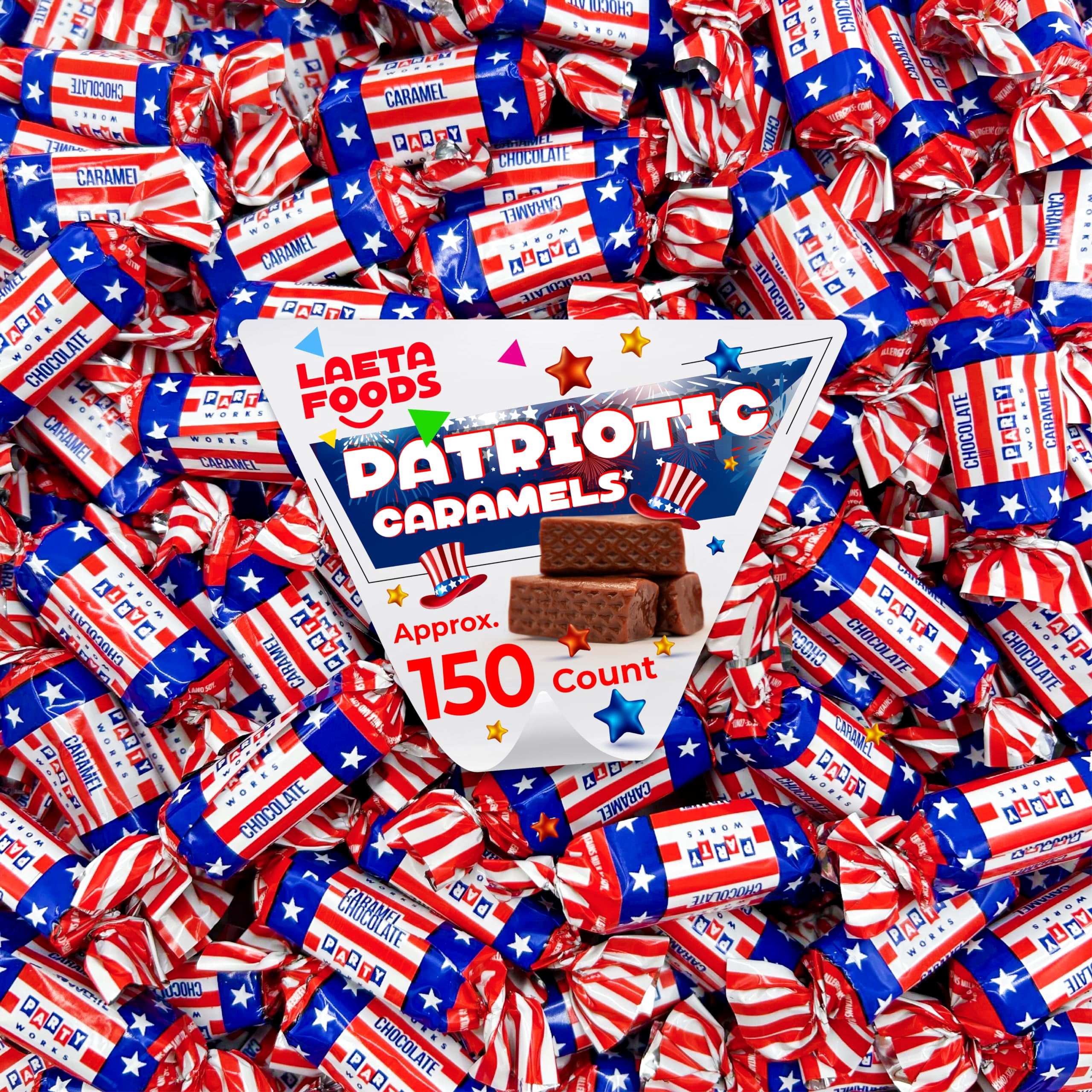 Patriotic Candy Bulk 2 DMF15 Pounds | Chocolate Flavored Caramels | Red ...