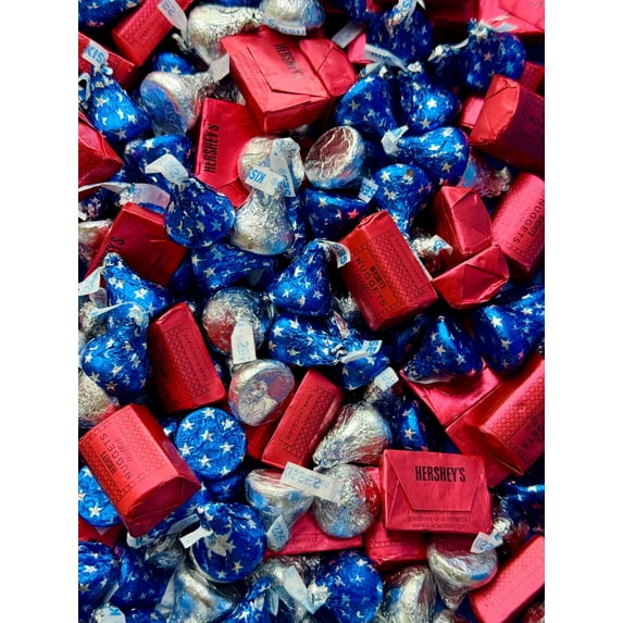 SunnyIsland Patriotic Chocolate Candy Mix, Red, White, and Blue Colors ...