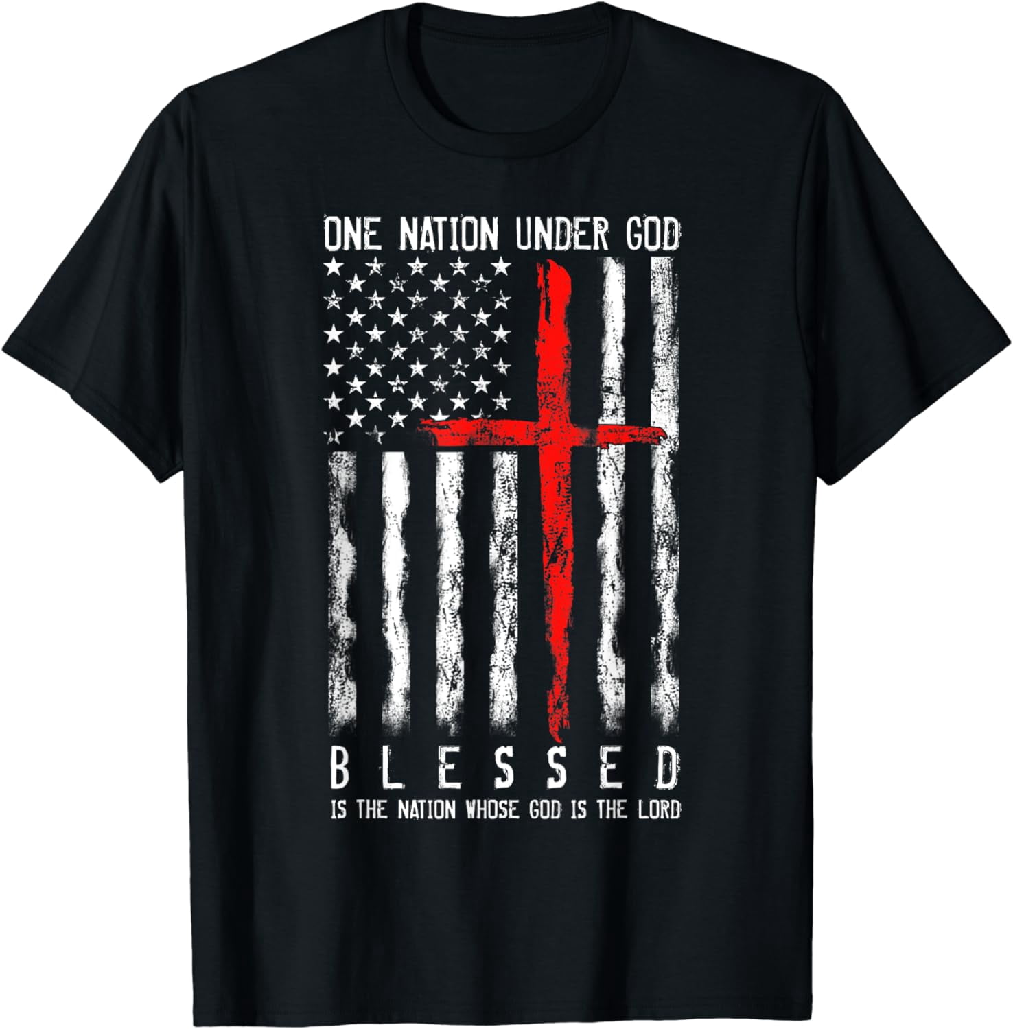 Patriotic Christian Tshirts "Blessed" One Nation Under God - Walmart.com