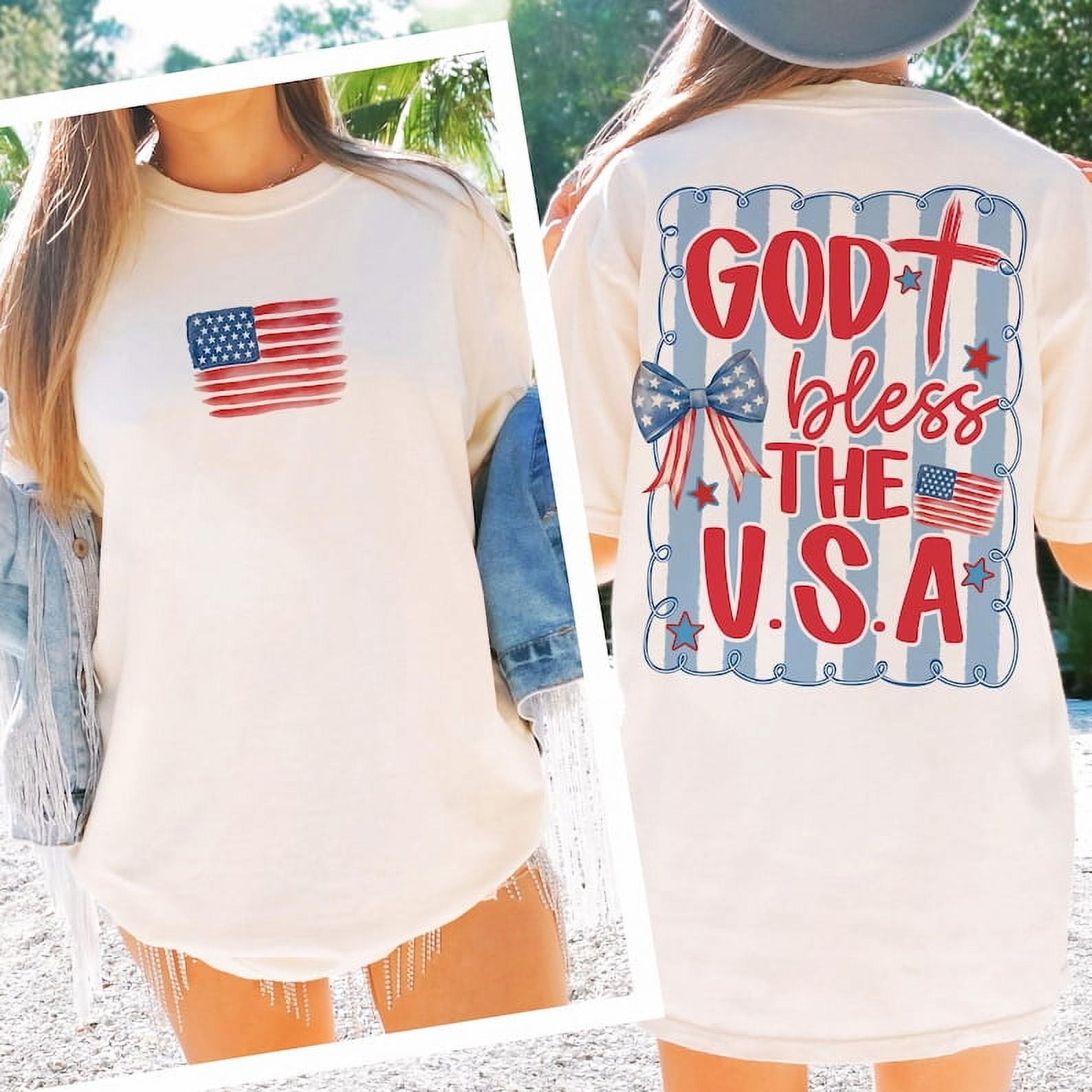 Patriotic Coquette Shirt, American Shirt, God Bless The USA Shirt, Red White and Blue Shirt ...