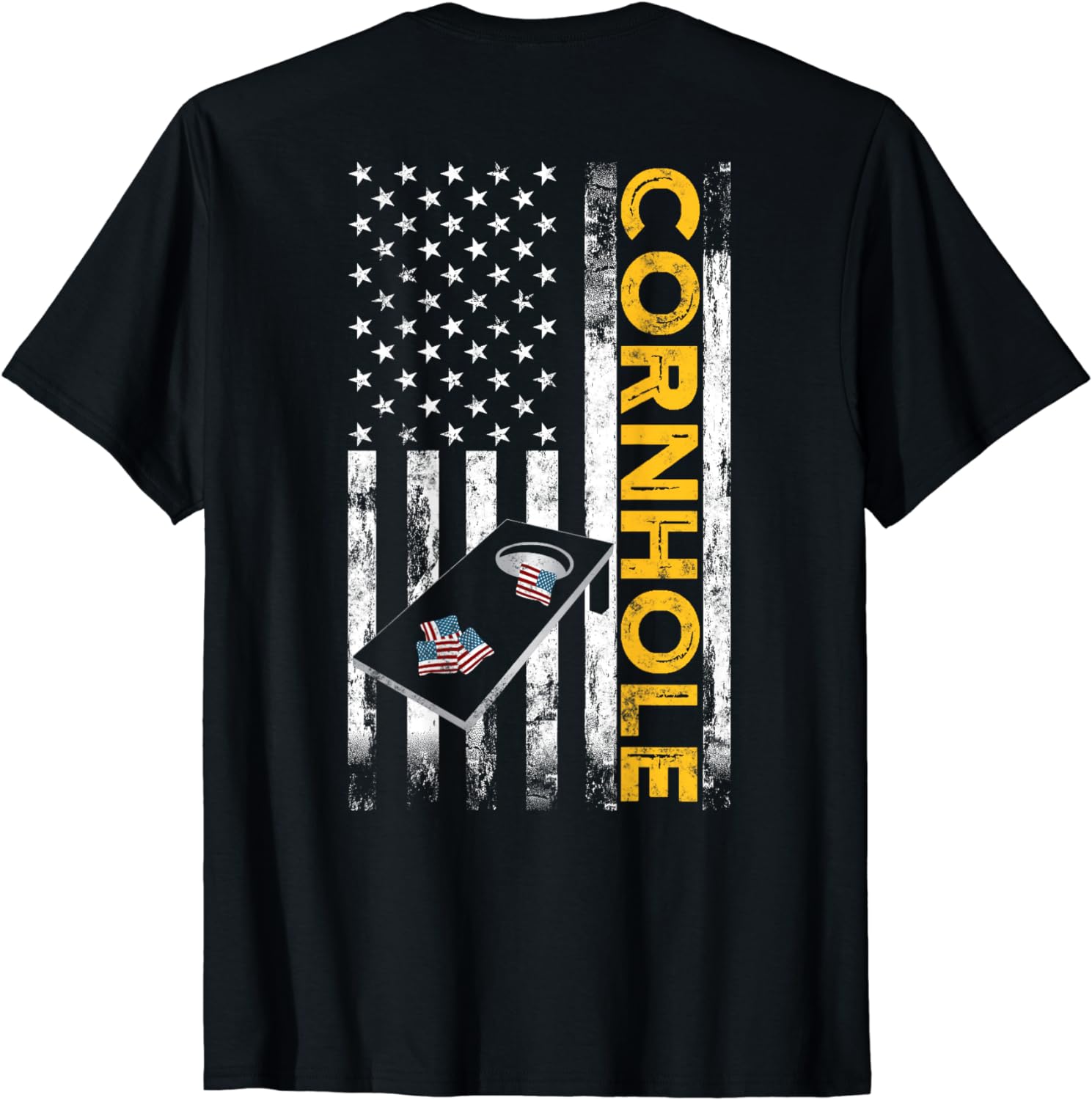 Patriotic Cornhole Player USA American flag Corn hole lover T-Shirt ...