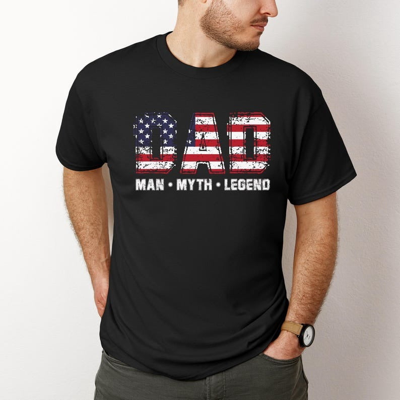 Patriotic Dad Shirt – American Flag Tee for Father – 4th of July ...