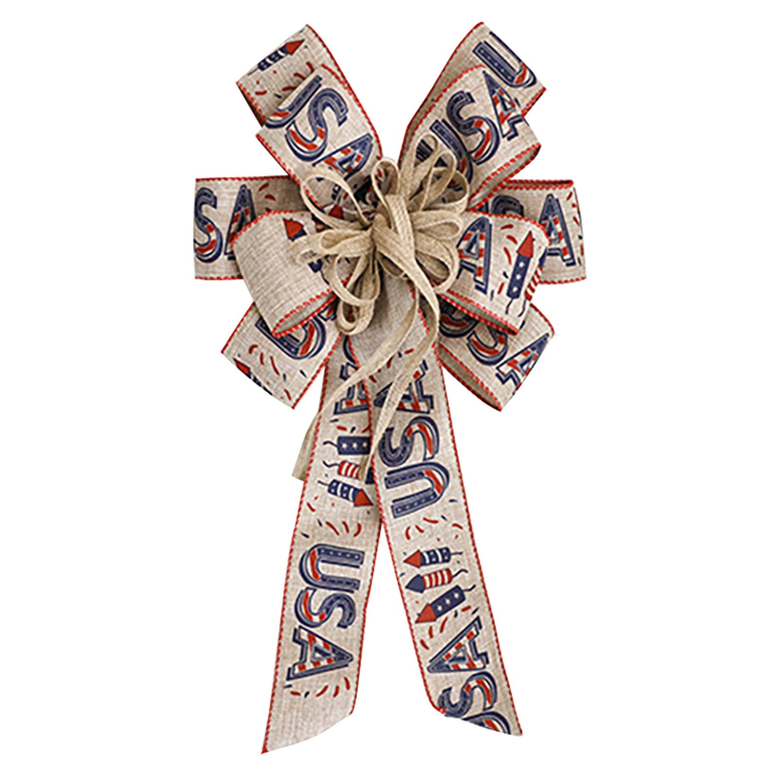 Patriotic Decor Bows for Wreaths, Ongmies "Independence Day Bow ...