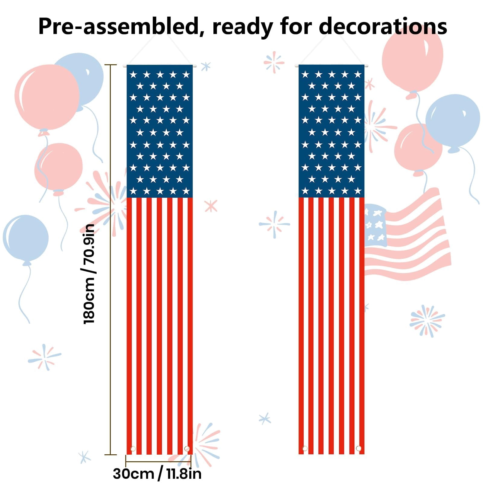 Patriotic Decorations - 4th of July Decorations Outdoor Hanging ...