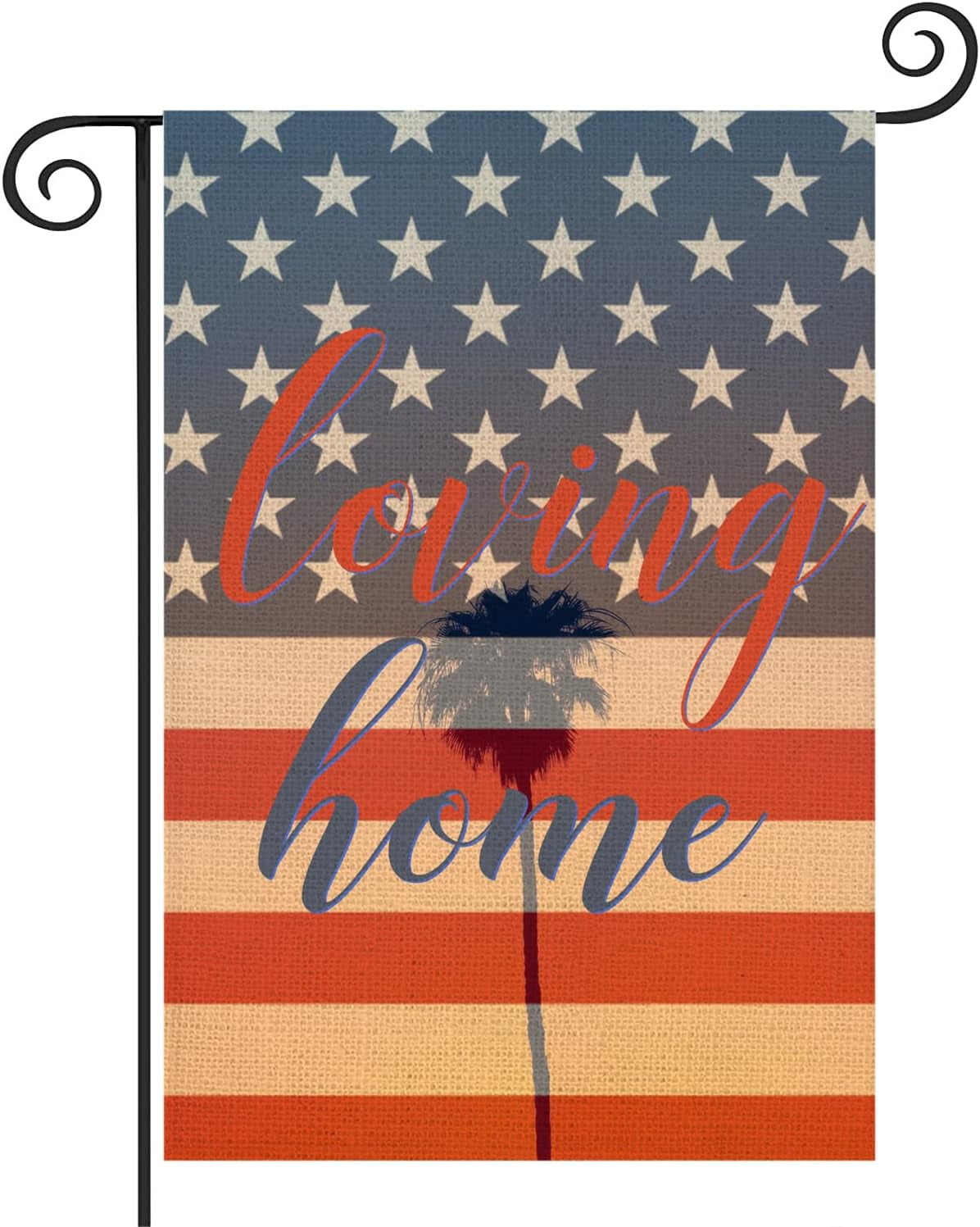 Patriotic Decorative Stars Stripes USA Flag Garden Flag Vertical Double ...