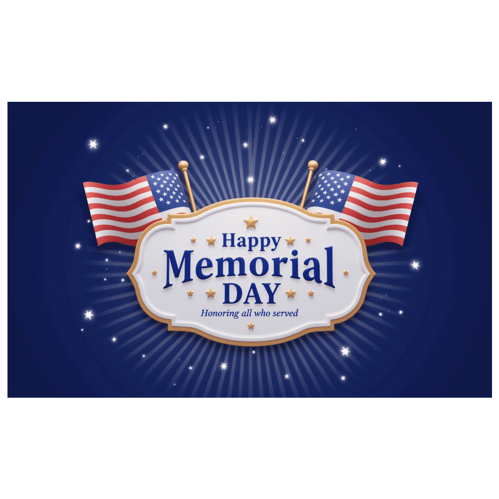 Patriotic Design Happy Memorial Day Banner Star Pattern USA Flag for ...