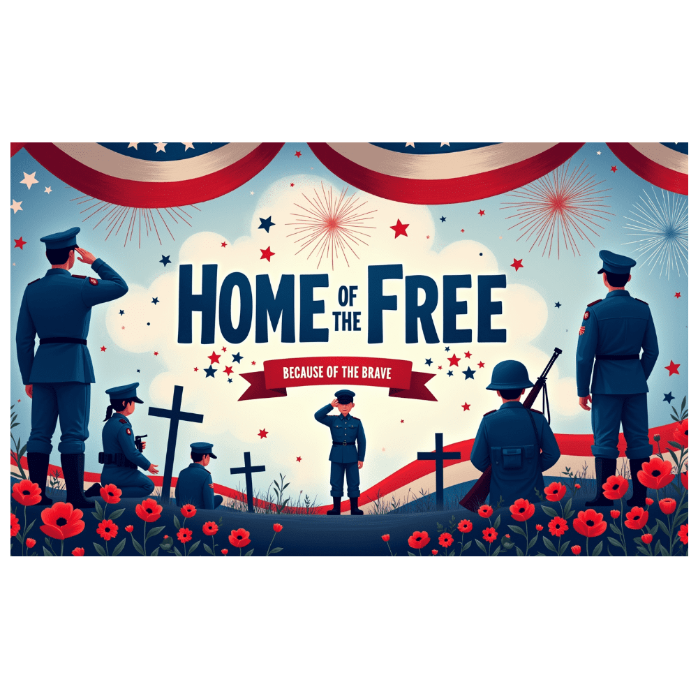 Patriotic Design Military Tribute Honoring Soldiers Memorial Day ...