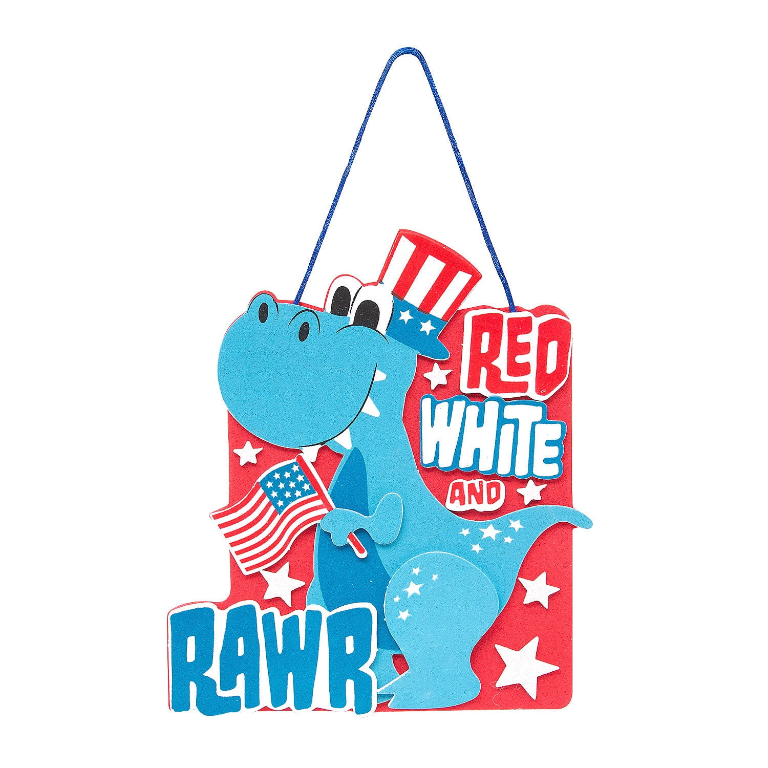 Patriotic Dinosaur Sign Craft Kit Makes 12 Walmart