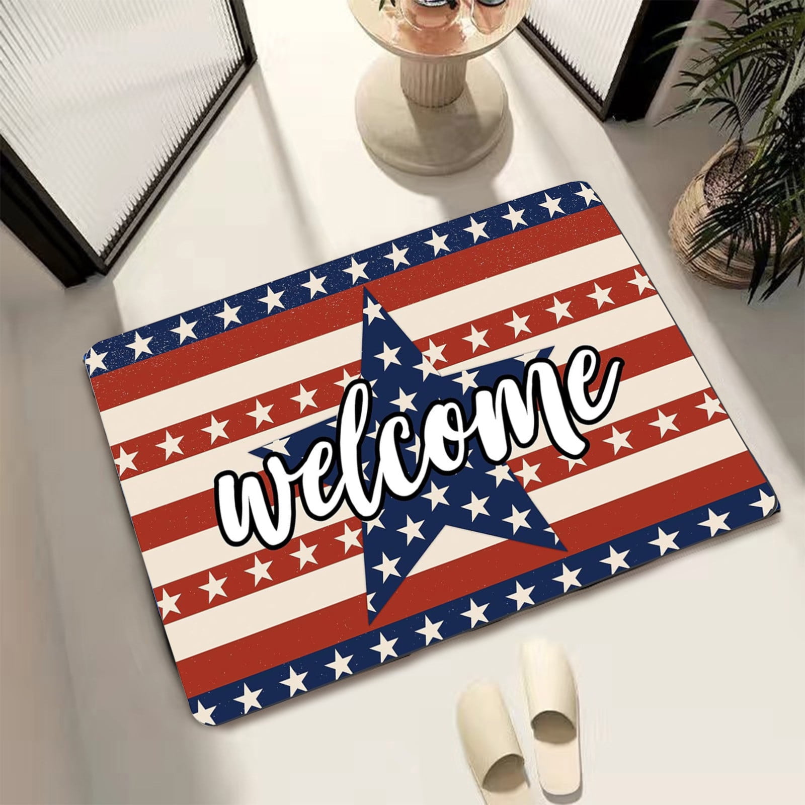 Patriotic Door Mat 4th of July Doormat Independence Day Decorative ...