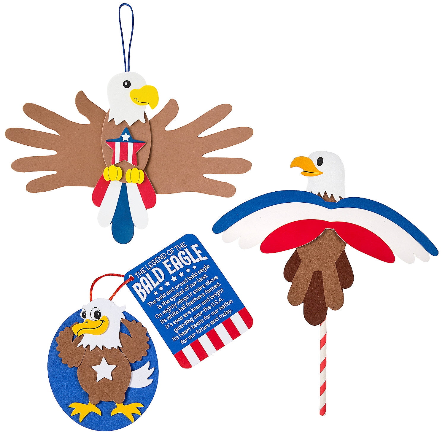 Patriotic Eagle Craft Kit Assortment Makes 36 - Walmart.com