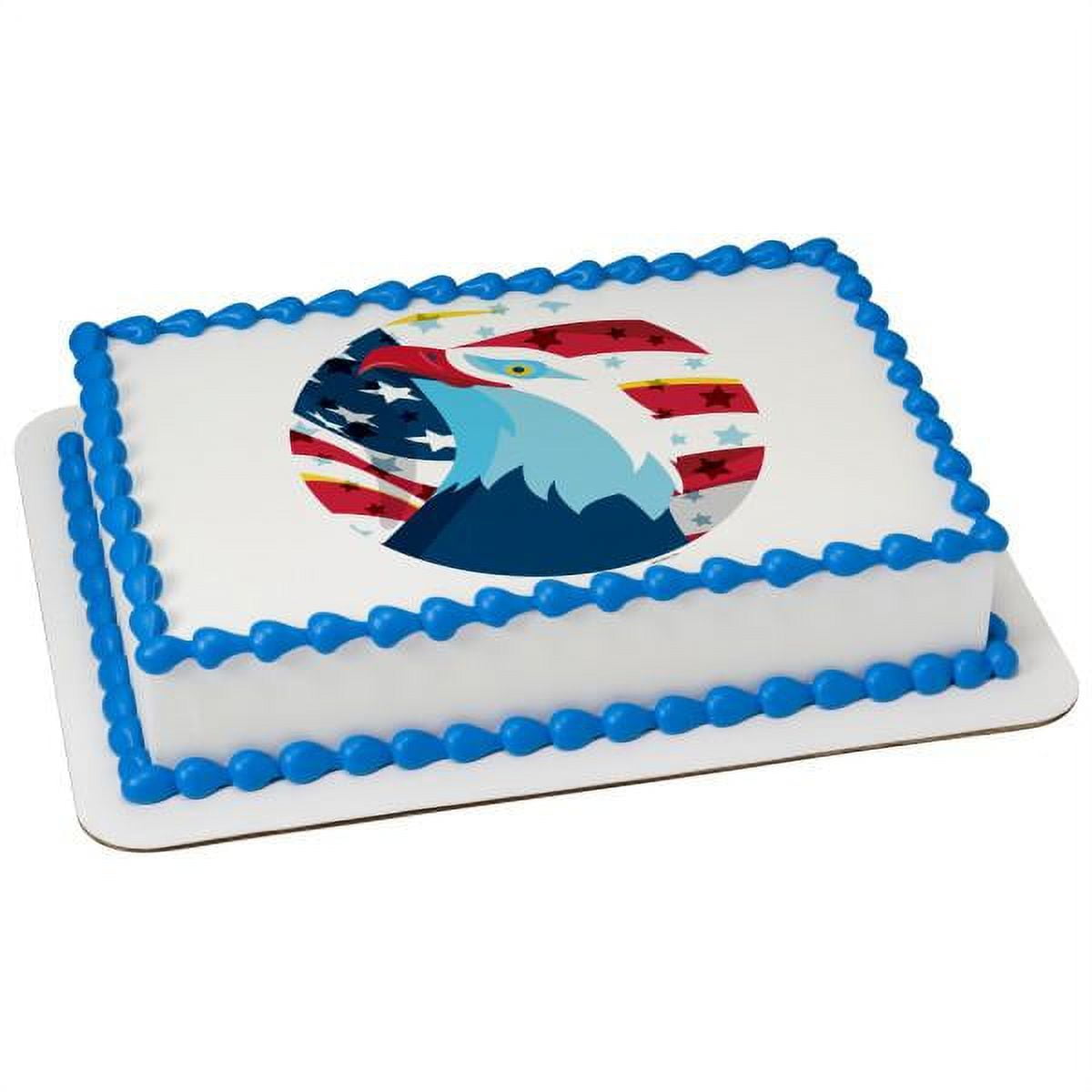 Patriotic Eagle Edible Cake Topper Image - Walmart.com