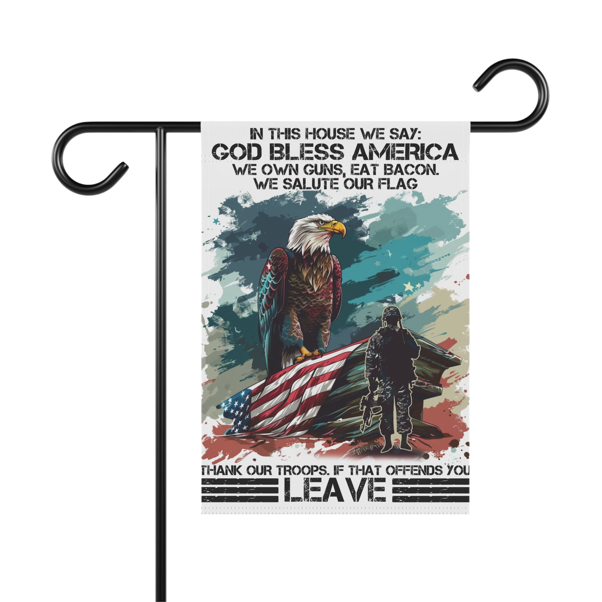 Patriotic Eagle Flag, God Bless America Memorial Day Flag ID-0329-X4T7 ...