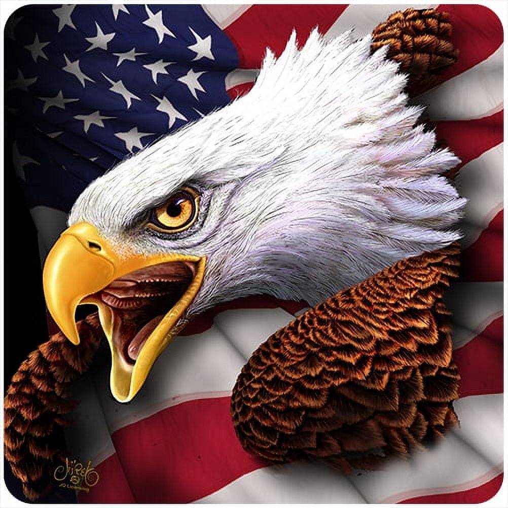Patriotic Eagle Head [3 Pack] of Vinyl Decal Stickers | 5" | Indoor ...