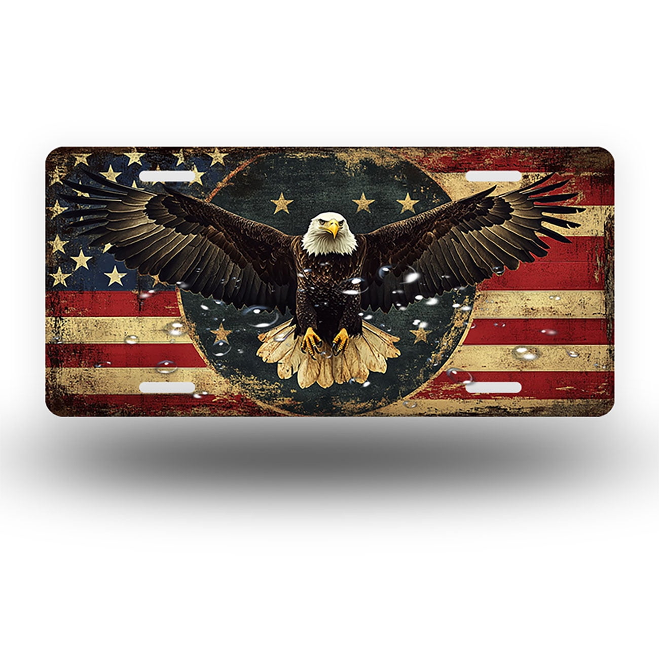 Patriotic Eagle with Spread Wings Front License Plate, Metal License ...