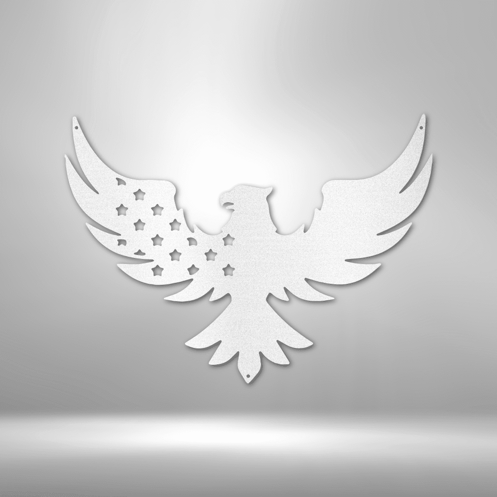Patriotic Eagle Steel Sign Laser Cut Powder Coated Home & Office Metal ...