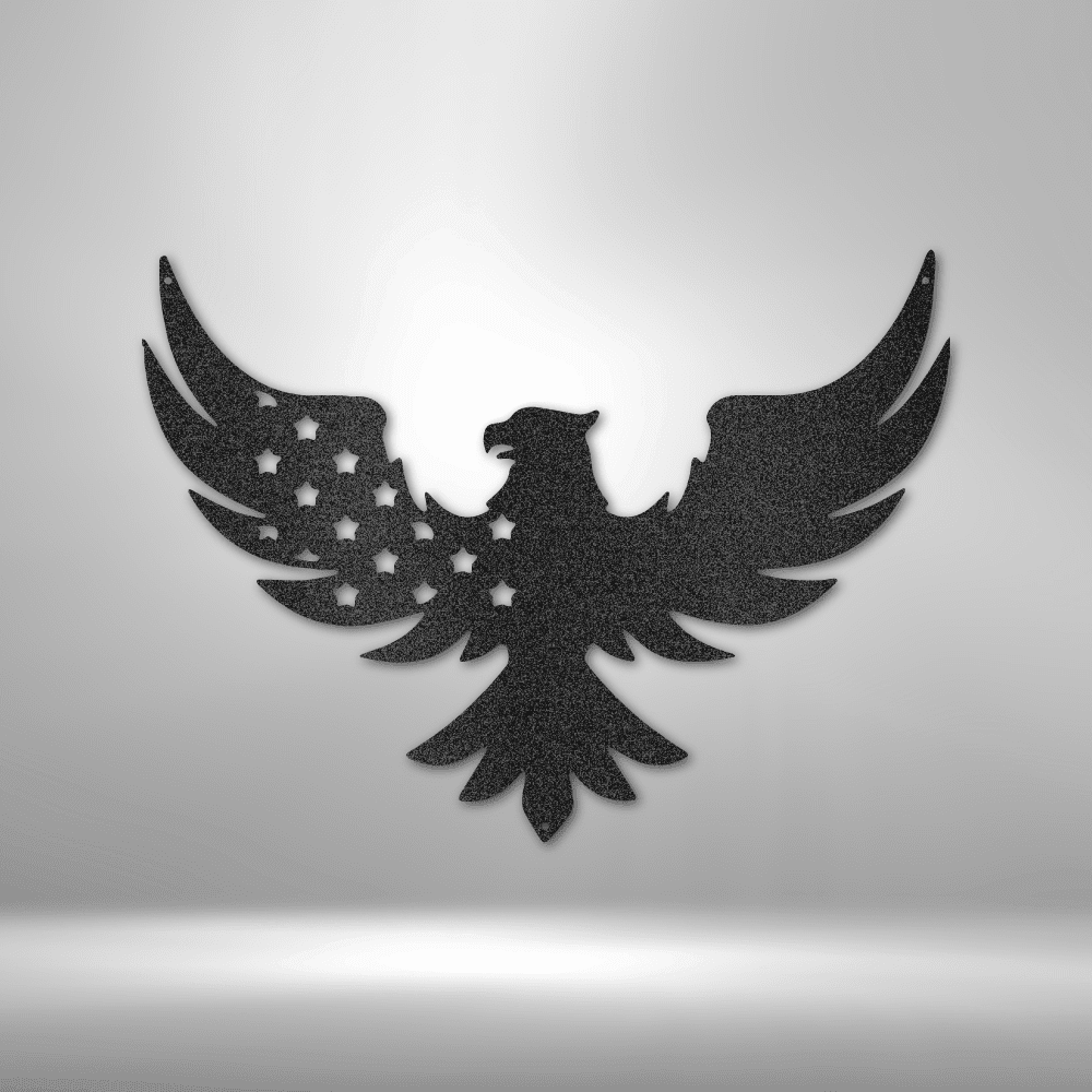 Patriotic Eagle Steel Sign Laser Cut Powder Coated Home & Office Metal ...
