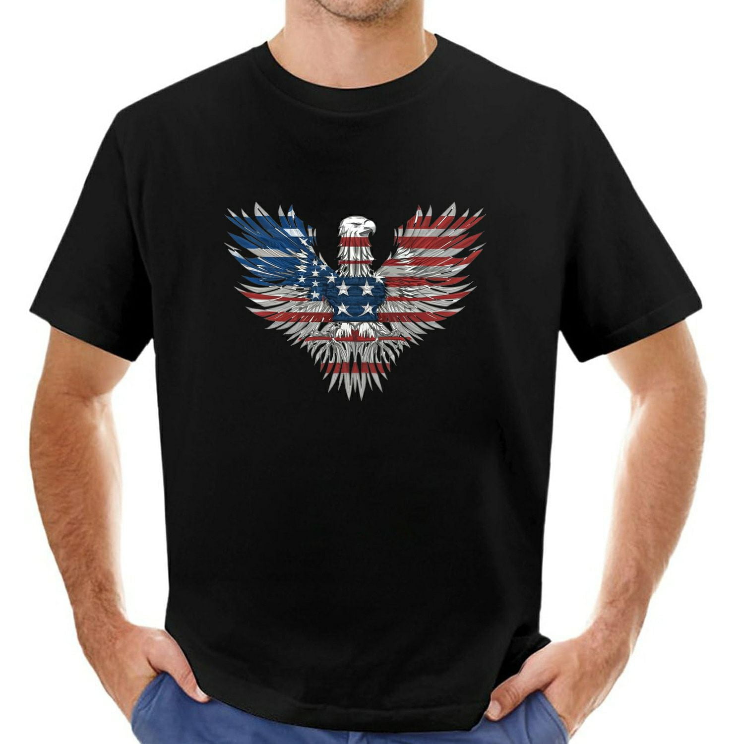 Patriotic Eagle mullet USA flag 4th of july Eagle mullet Casual Mens T ...