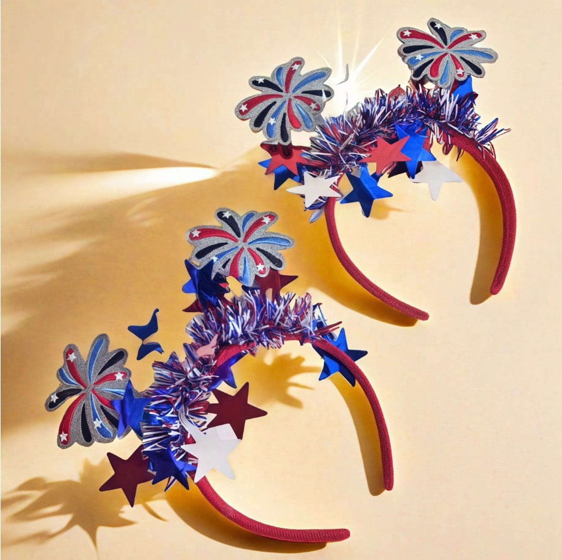 Patriotic Embroidered Headband for Women and Girls Flag Themed Hair ...
