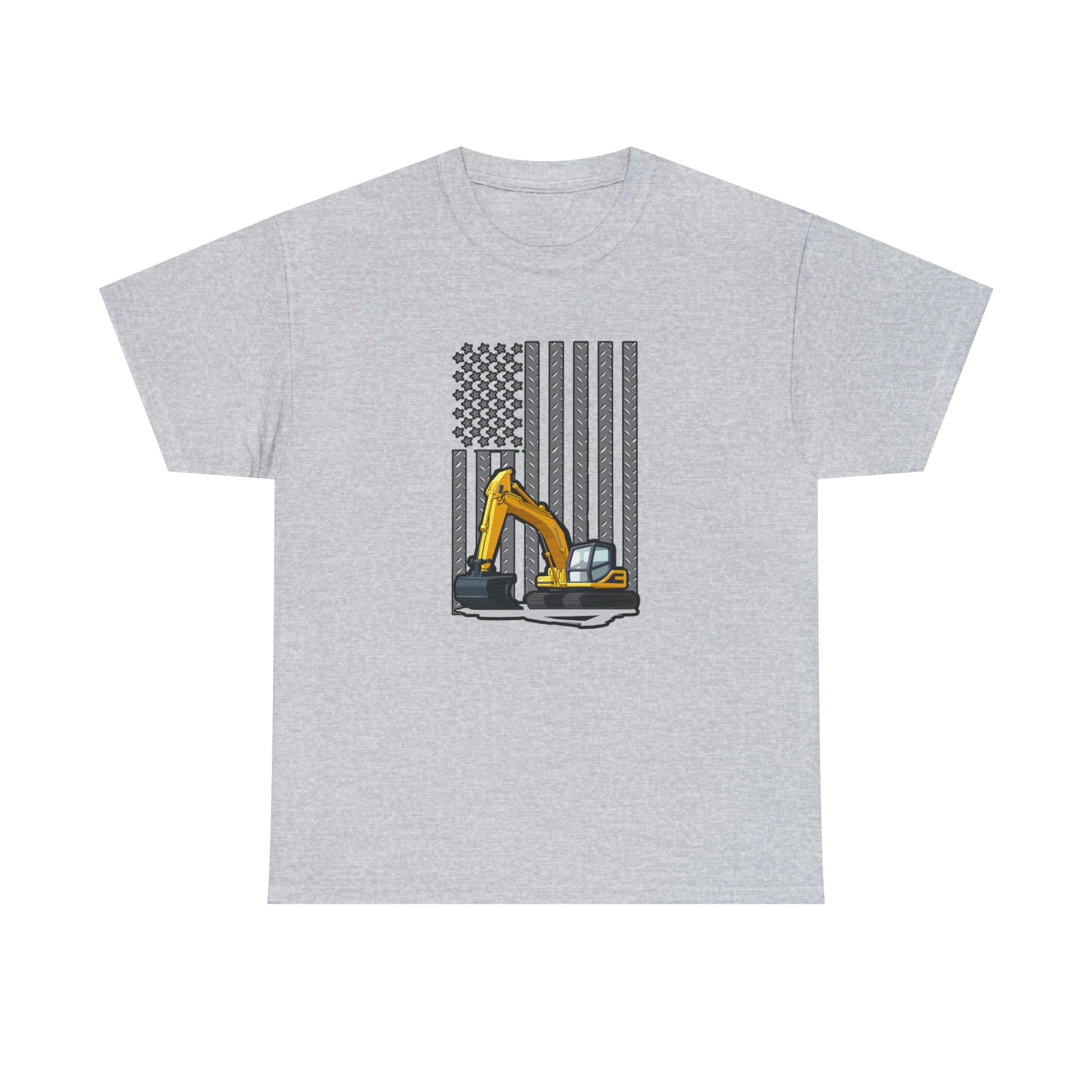Patriotic Excavator Shirt, Heavy Equipment T Shirt, Construction - ID ...