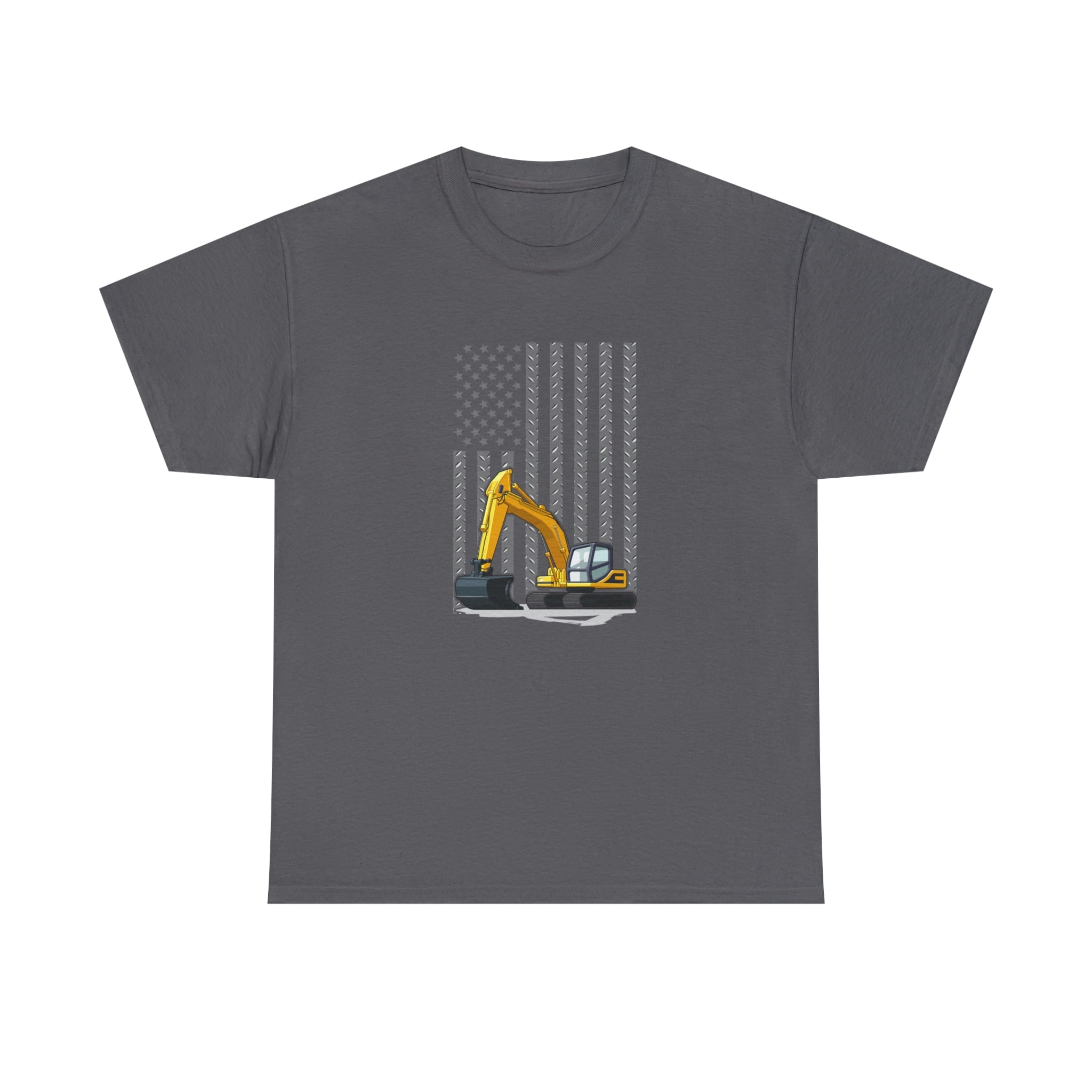 Patriotic Excavator Shirt, Heavy Equipment T Shirt, Construction - ID ...