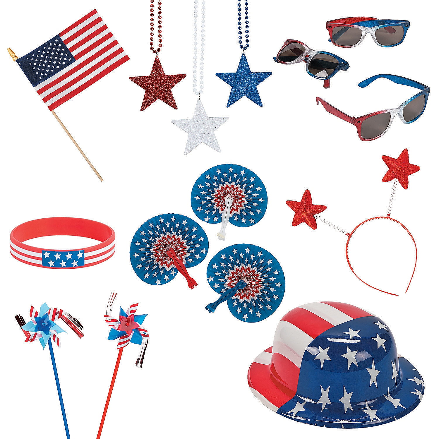 Patriotic Family Fun Kit, Apparel Accessories, Fourth of July, 120 ...