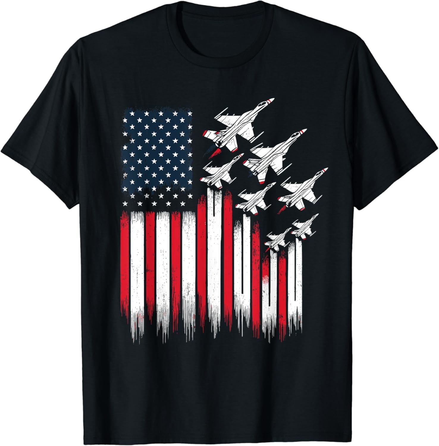 Patriotic Fighter Jets Usa Flag 4Th Of July Jets Lover T-Shirt ...