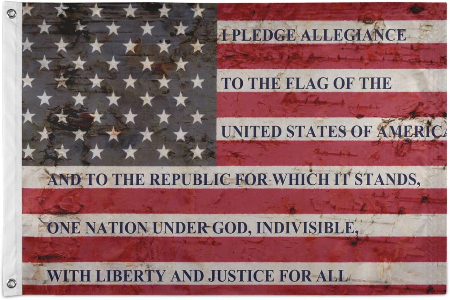 Patriotic Flag 4.85x8 ft with Grommets Retro America Flag Banner Yard ...