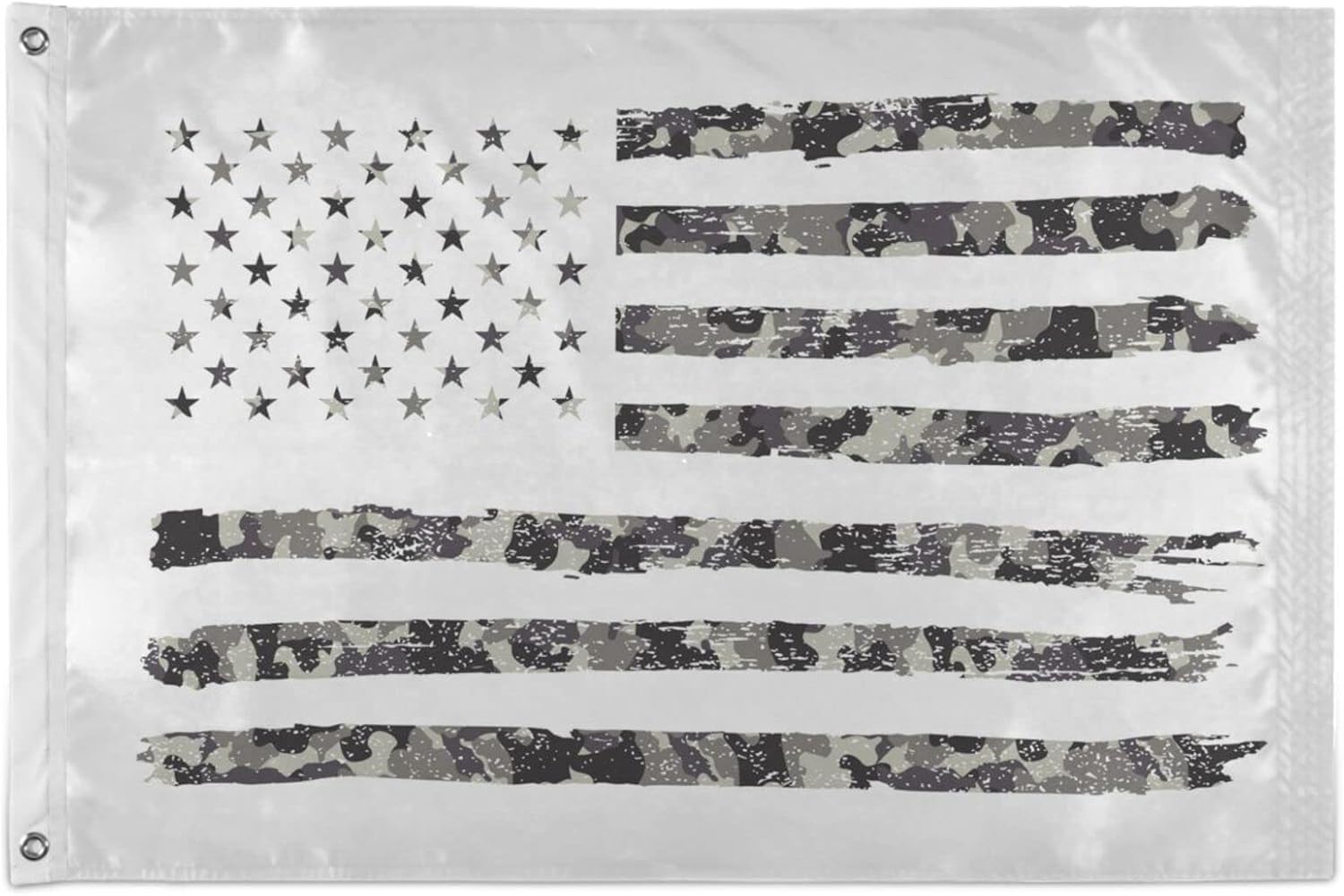 Patriotic Flag 4.85x8 ft with Grommets Usa Flag with Camouflage Banner ...