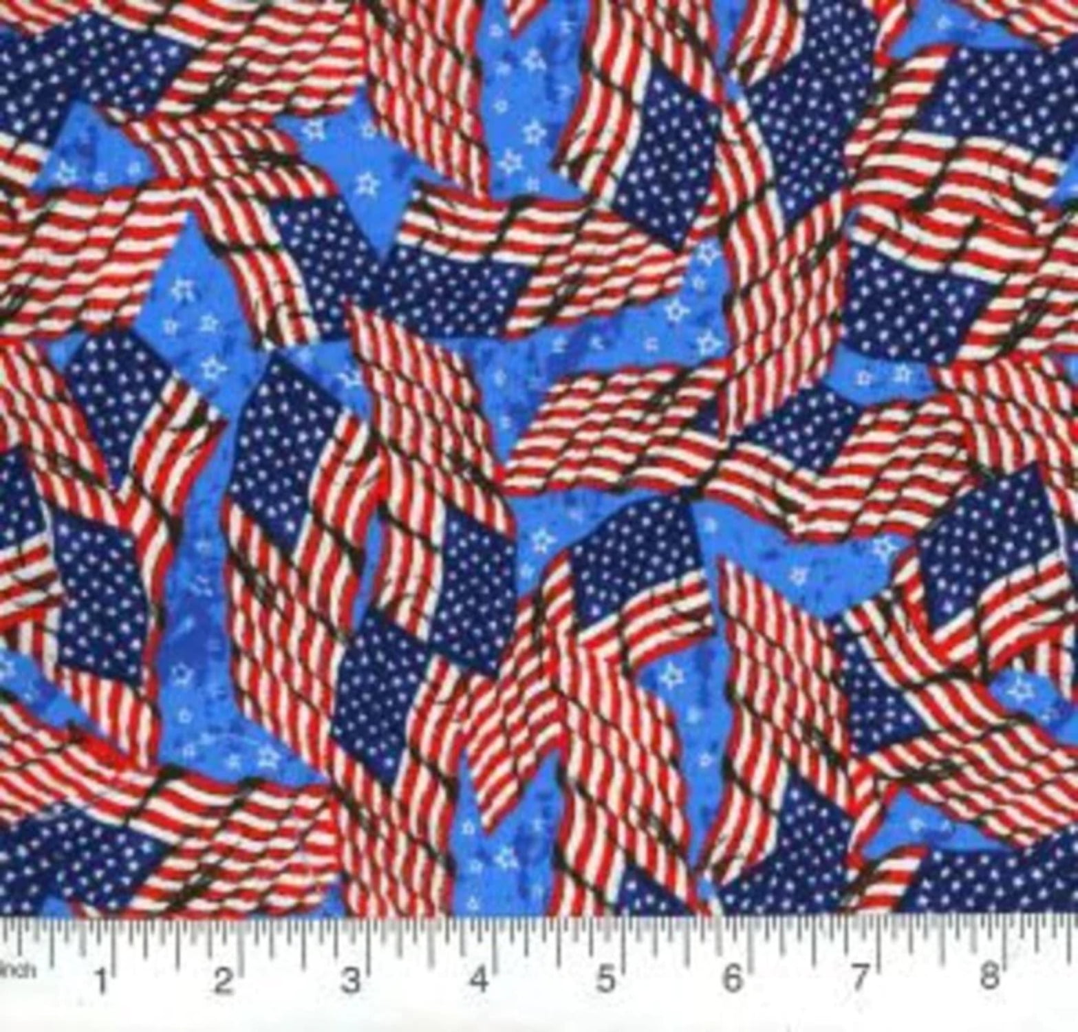 Patriotic Flag Cotton Fabric - Walmart.com