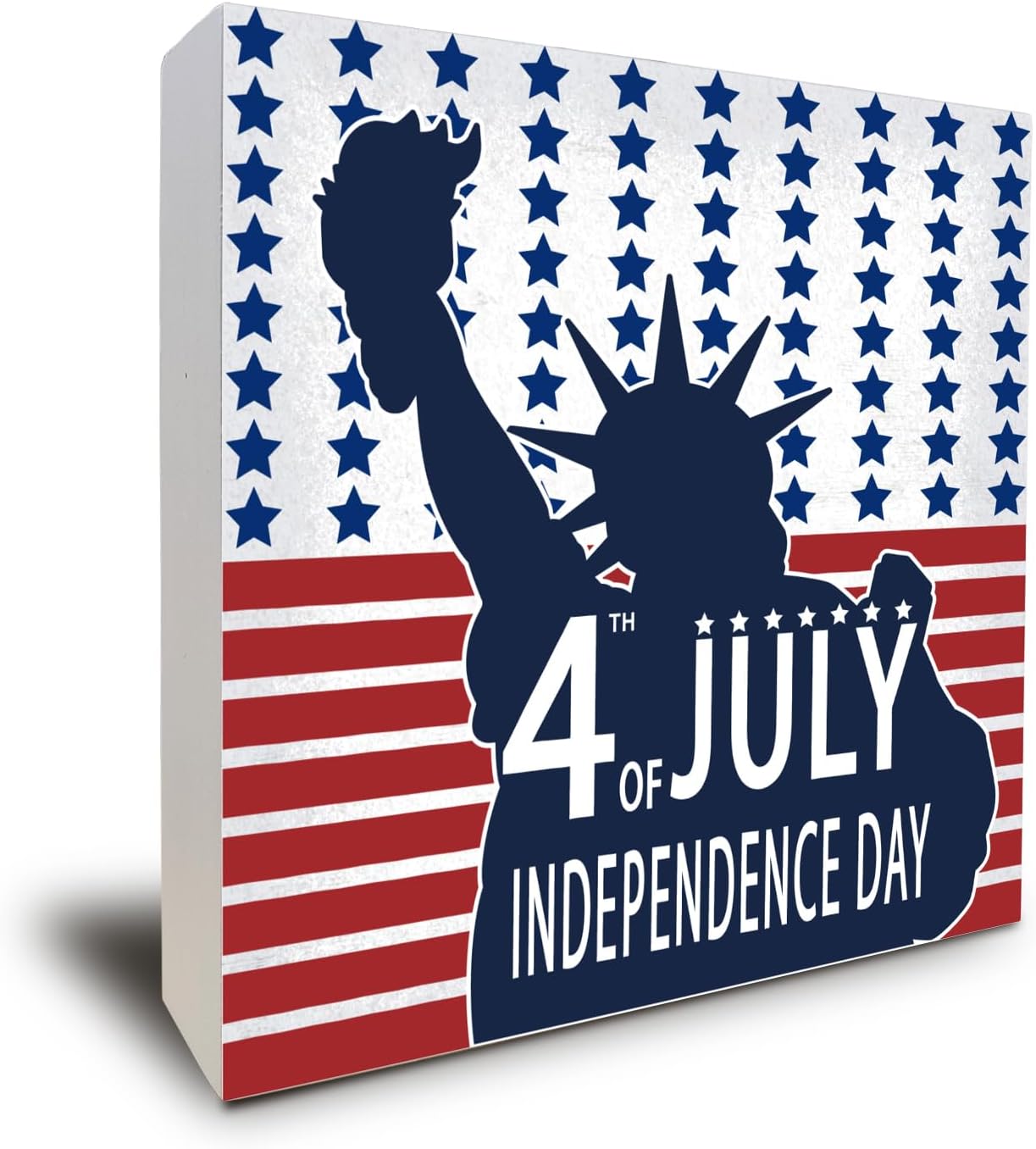 Patriotic Freedom Wooden Box Sign Desk Decor, the Statue of Liberty ...