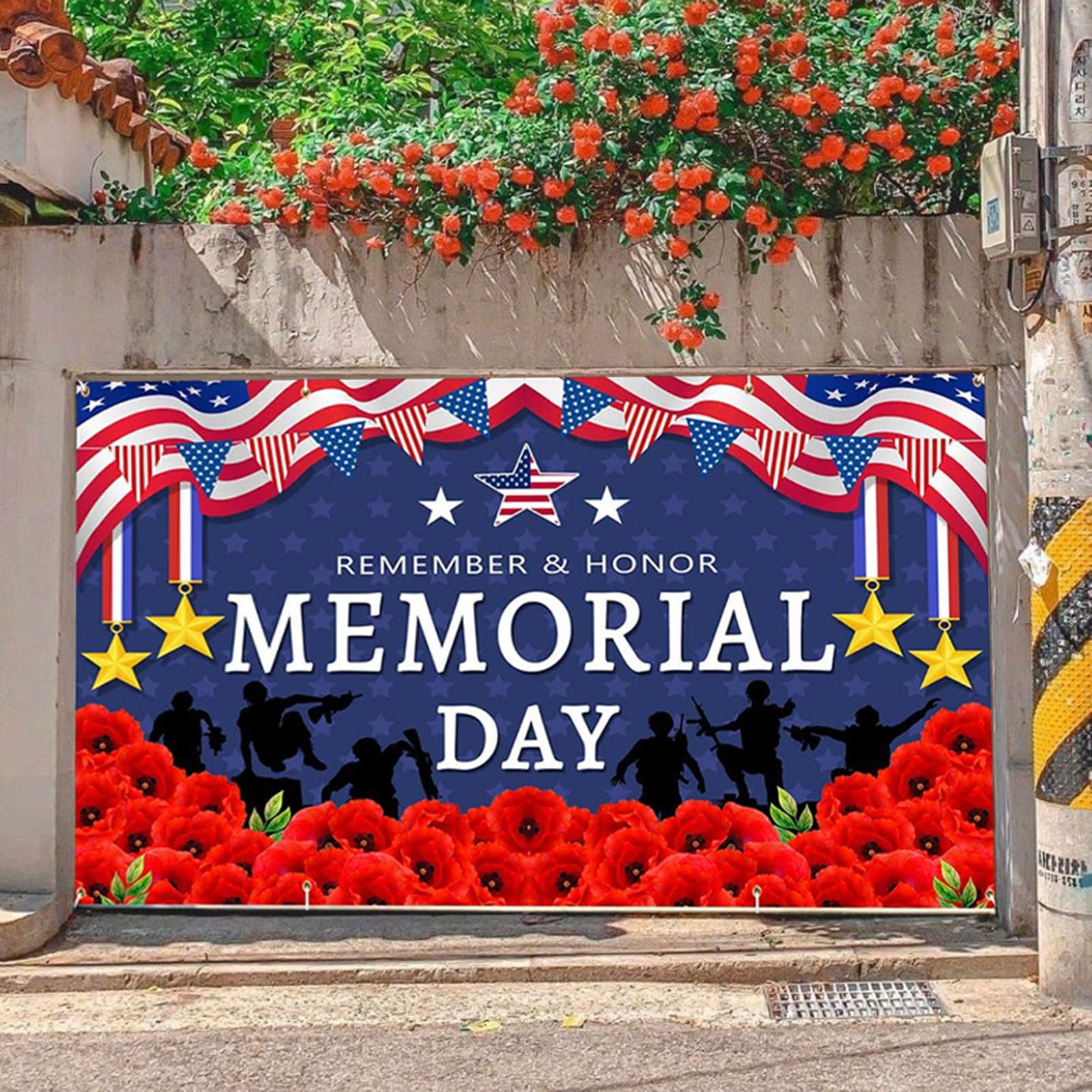 Patriotic Garage Door Banner - Happy 4th of July Decorations, American ...