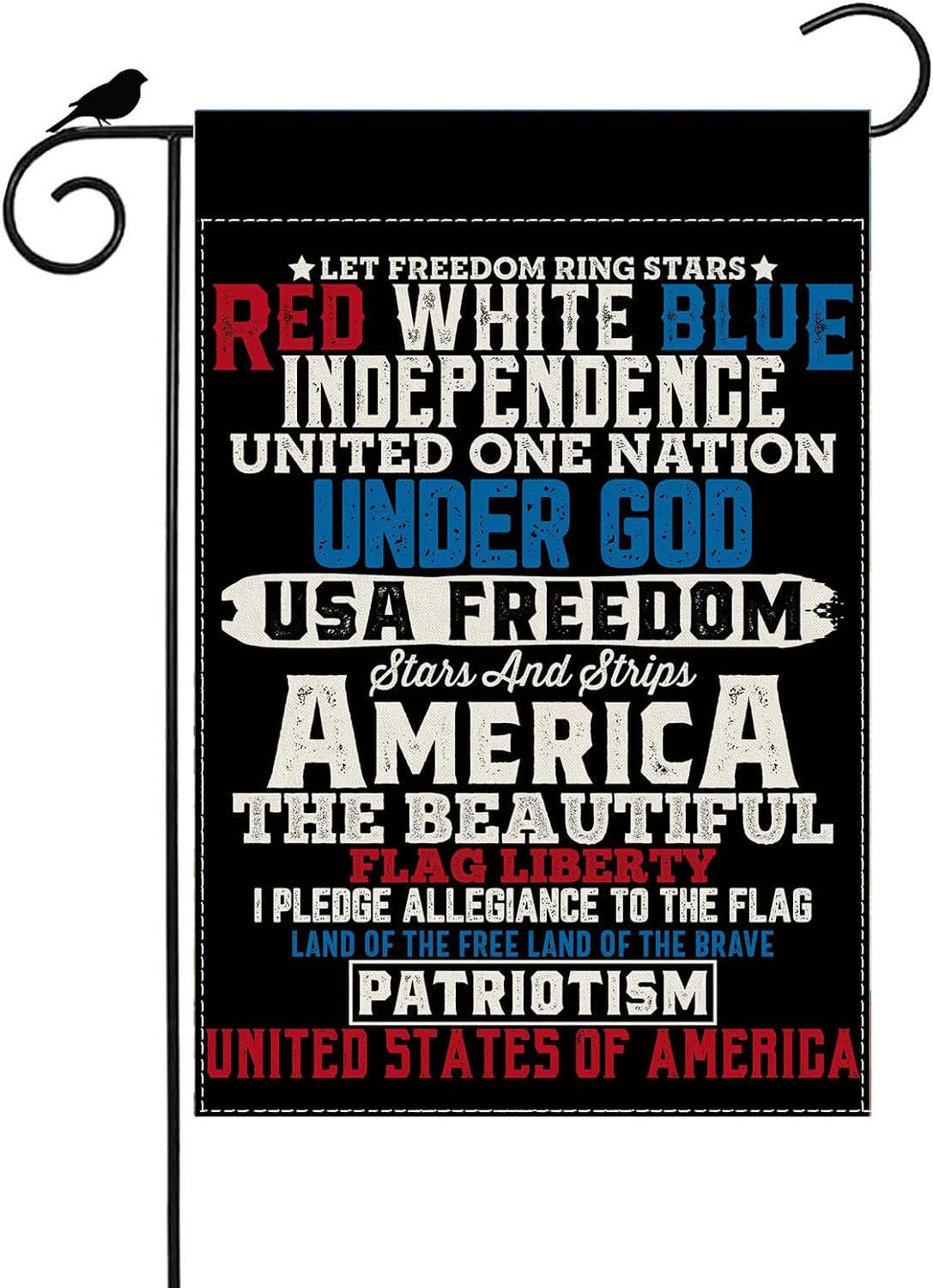Patriotic Garden Flag American 4th of July Memorial Day Independence ...