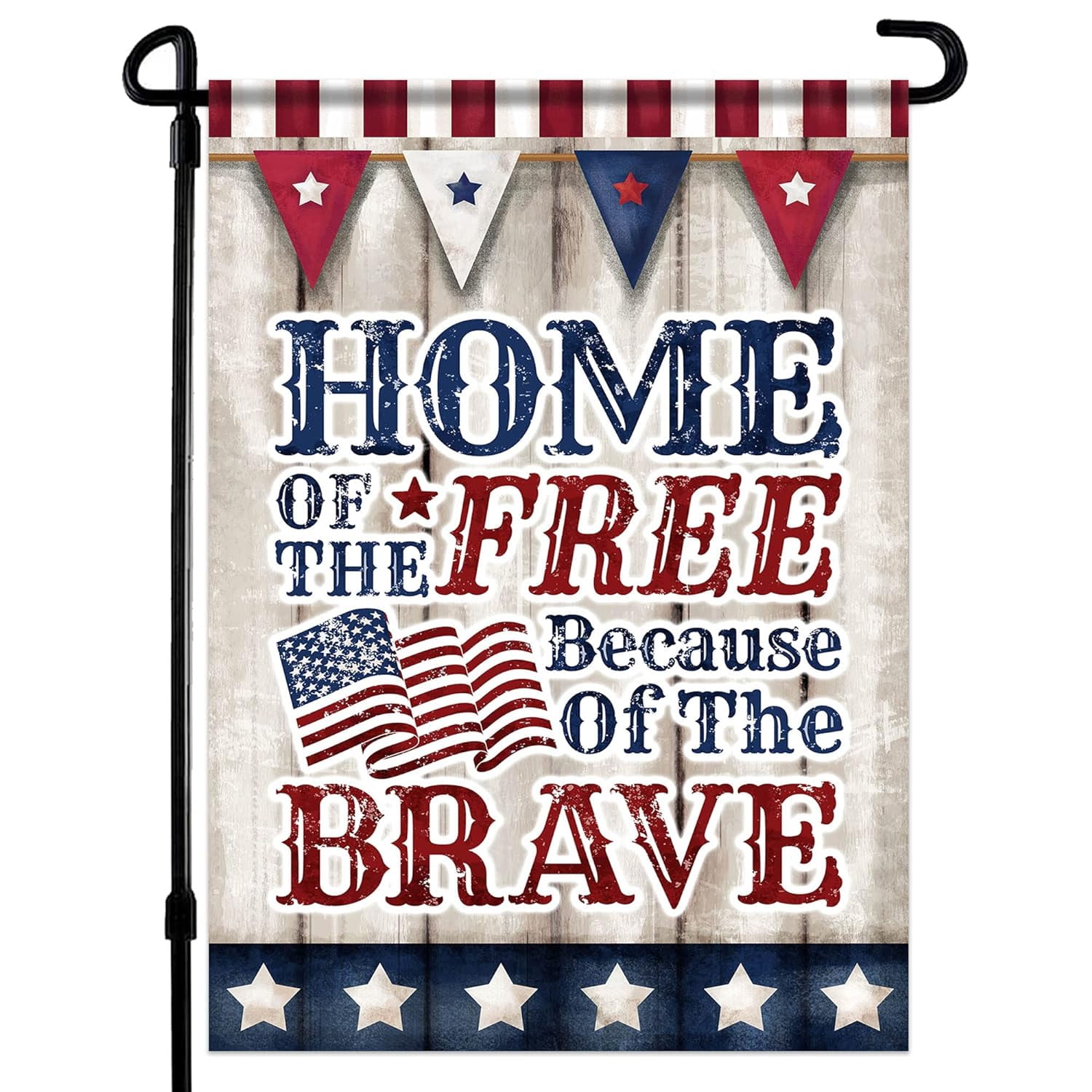 Patriotic Garden Flag - Double-Sided Print Art Memorial Day Garden Flag ...